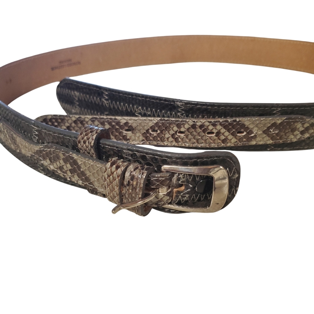 Vintage 90s Python Tony Lama Western Snakeskin Leathe… - Gem
